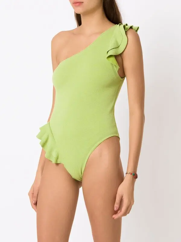 CLUBE BOSSA Ruffle-trimmed One-shoulder Swimsuit