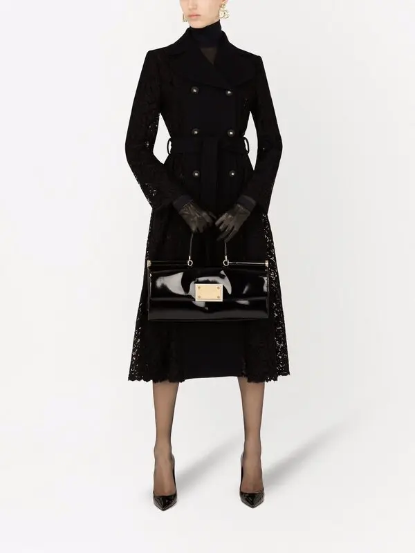 Dolce & Gabbana Cordonetto-lace Belted Coat