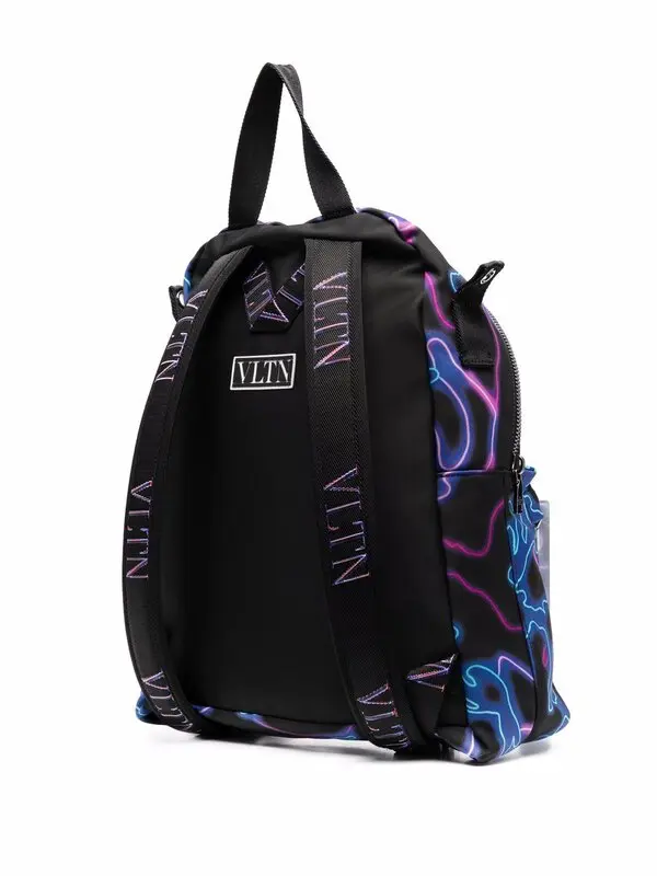 Valentino Garavani Camou Neon-print Backpack