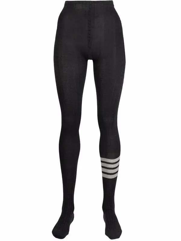 Thom Browne 4-bar Stripe Merino Tights - Grey