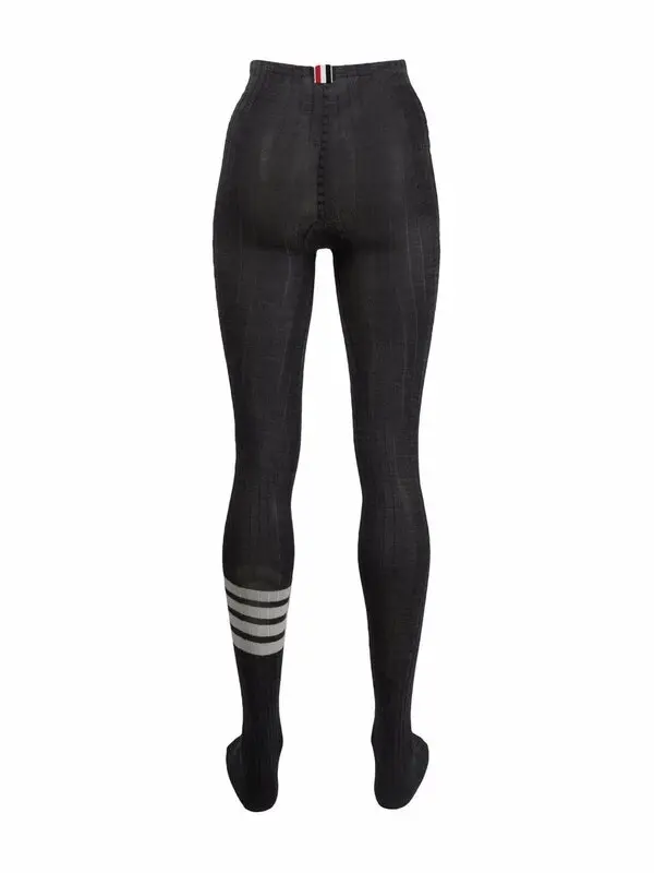 Thom Browne 4-bar Stripe Merino Tights - Grey