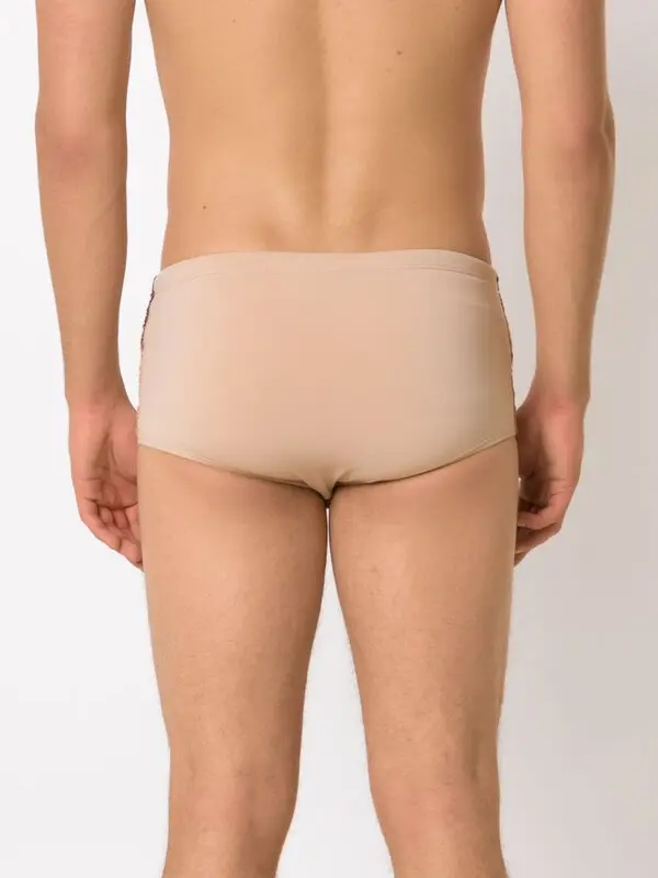 AMIR SLAMA Crochet Swim Briefs - Brown