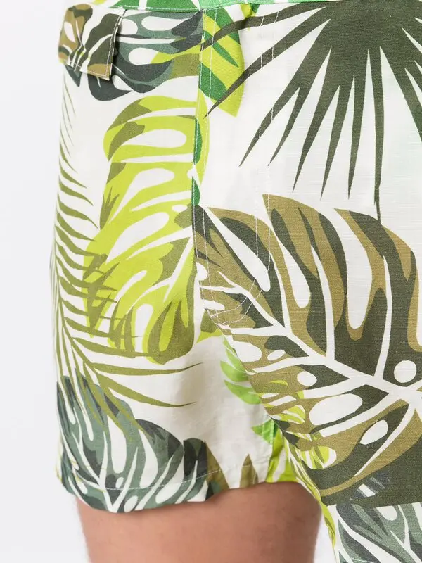 AMIR SLAMA Leaf Print Shorts