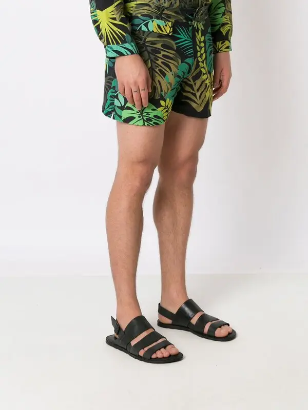 AMIR SLAMA Leaf Print Shorts