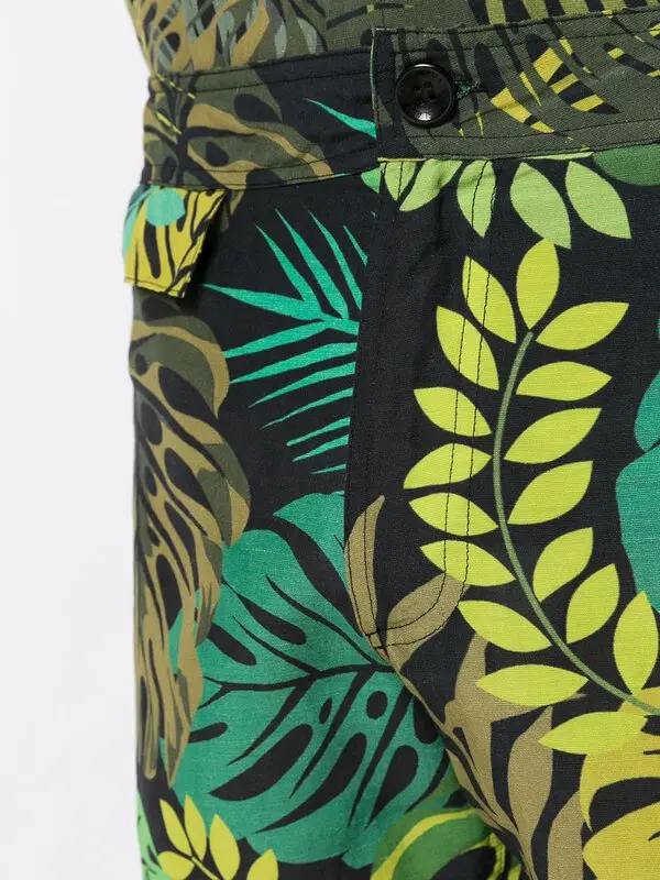 AMIR SLAMA Leaf Print Shorts