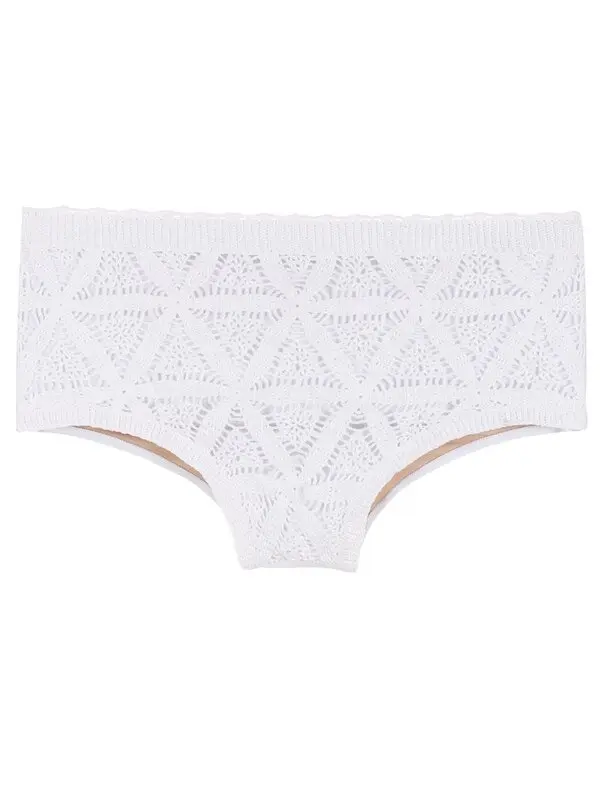 AMIR SLAMA Crochet Swim Briefs - White