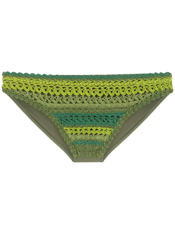 AMIR SLAMA Crochet Swim Briefs - Green