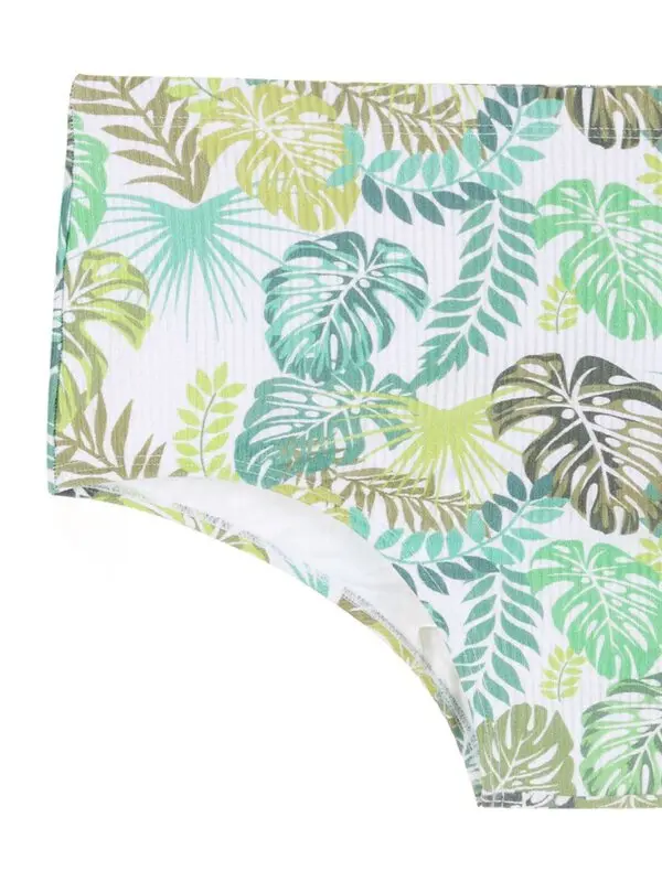 AMIR SLAMA Leaf Print Swim Briefs