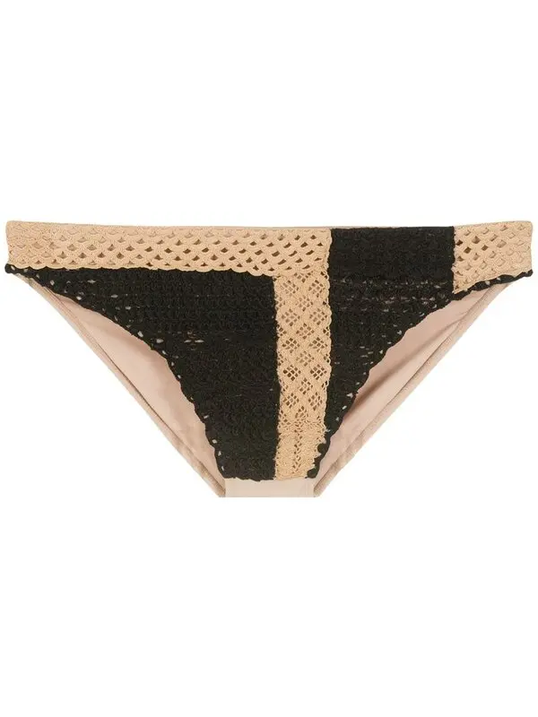 AMIR SLAMA Crochet Swim Briefs - Black