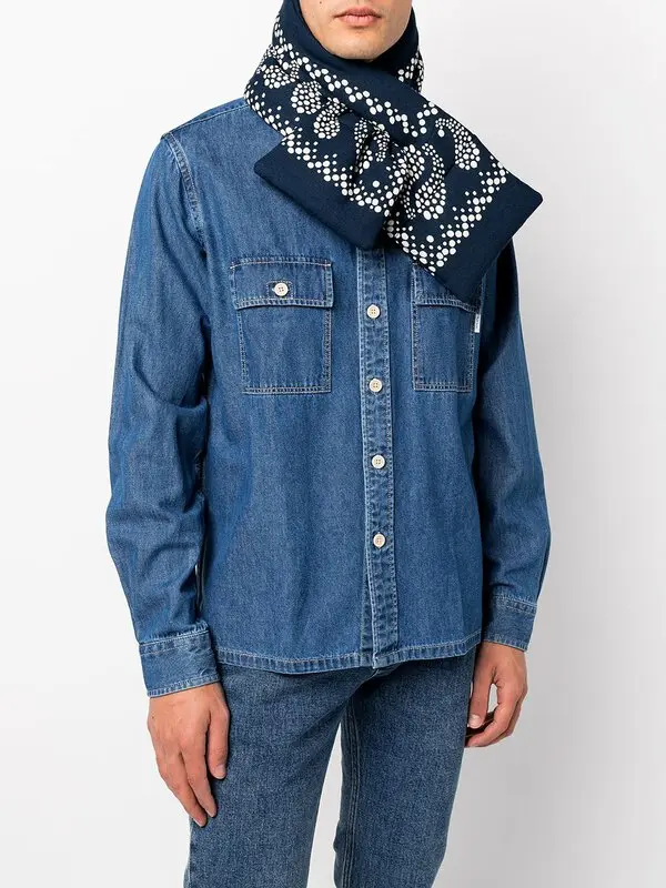 Kapital Kesa Bandana-Print Muffler - Blue | Editorialist