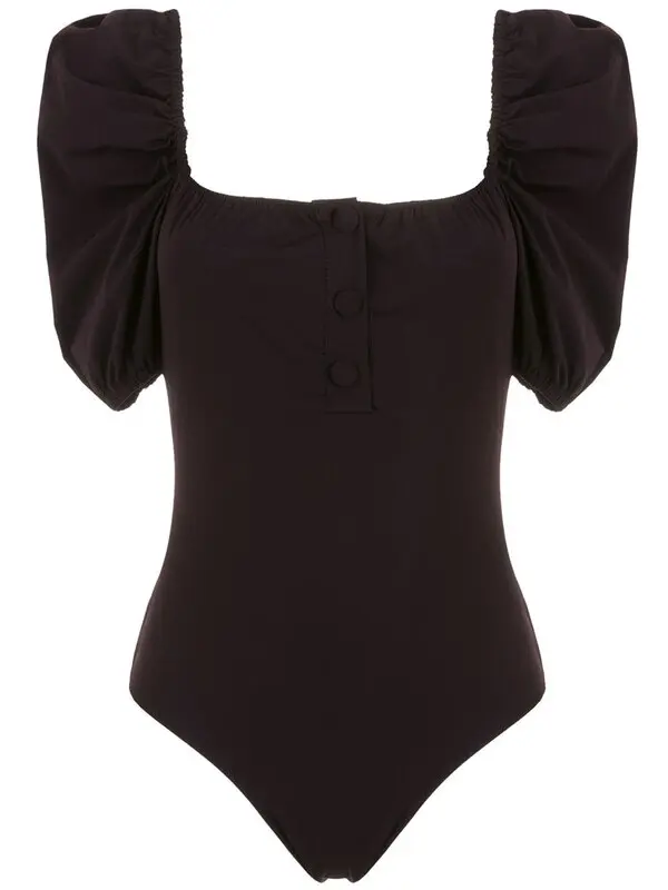 CLUBE BOSSA Puff Sleeve Swimsuit - Black
