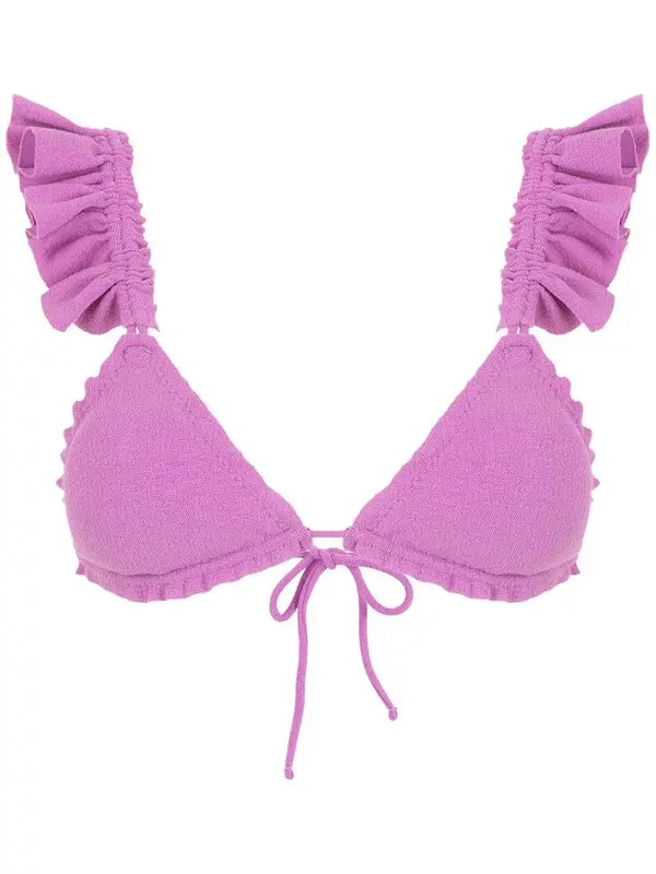 CLUBE BOSSA Laven Ruffle-embellished Bikini Top - Pink