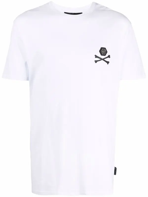 Philipp Plein Skeleton Print T-shirt - White