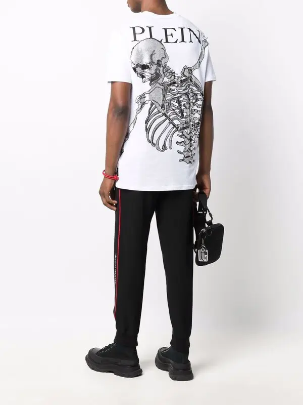 Philipp Plein Skeleton Print T-shirt - White