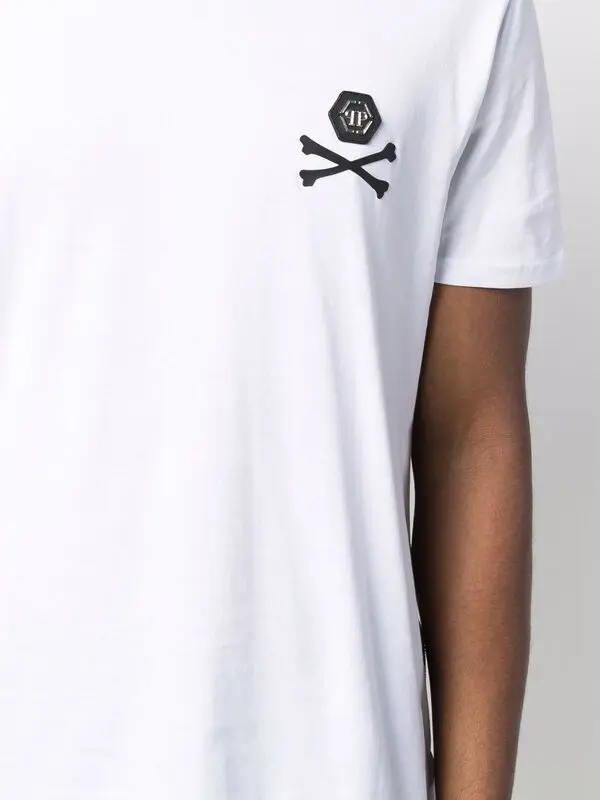 Philipp Plein Skeleton Print T-shirt - White