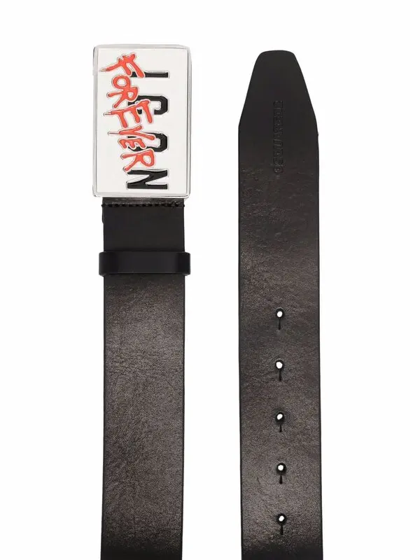 Dsquared2 Logo-plaque Leather Belt