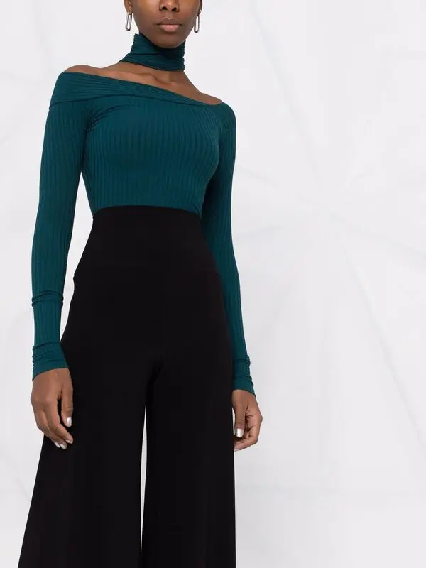 Norma Kamali High-waisted Wide-leg Trousers