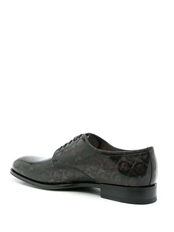 FERRAGAMO Gancini Print Derby Shoes