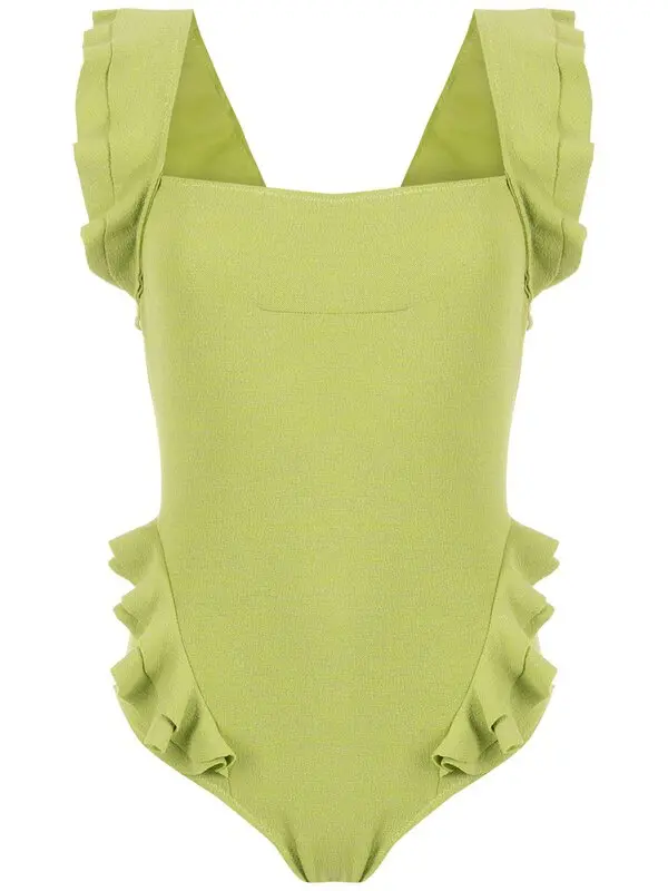 CLUBE BOSSA Ruffle-trimmed Swimsuit - Green