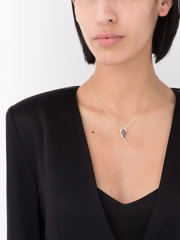 SHAUN LEANE Hook Pearl Pendant Necklace