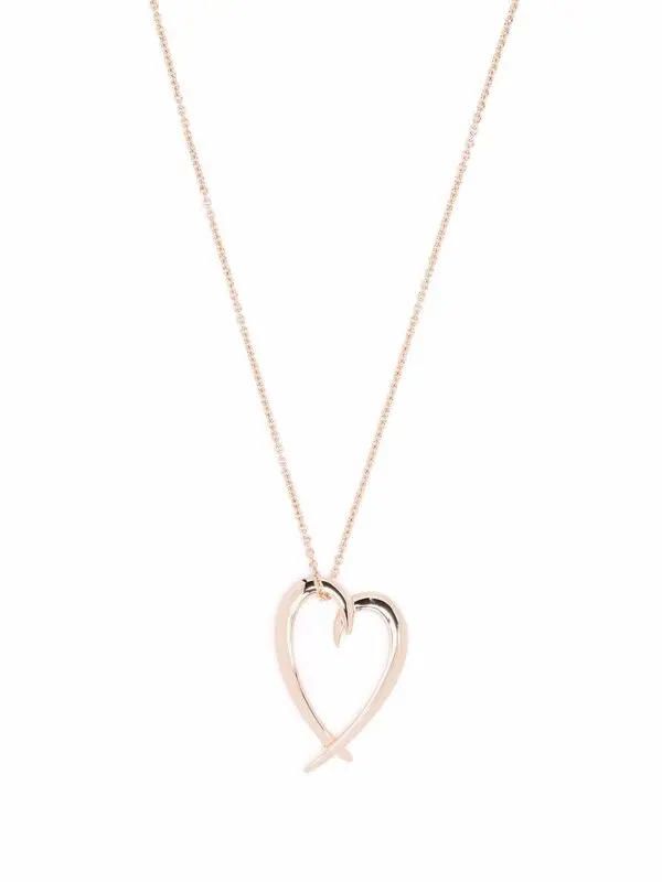 SHAUN LEANE Hook Heart Pendant Necklace - Pink