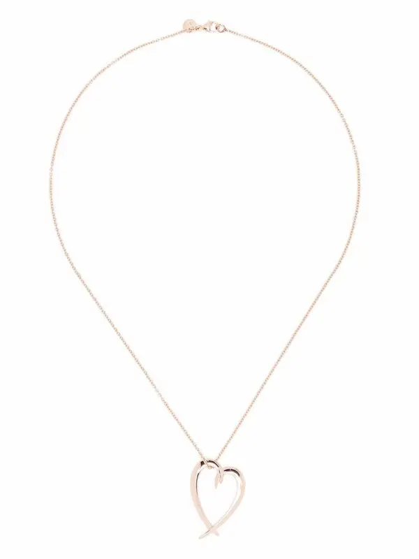 SHAUN LEANE Hook Heart Pendant Necklace - Pink