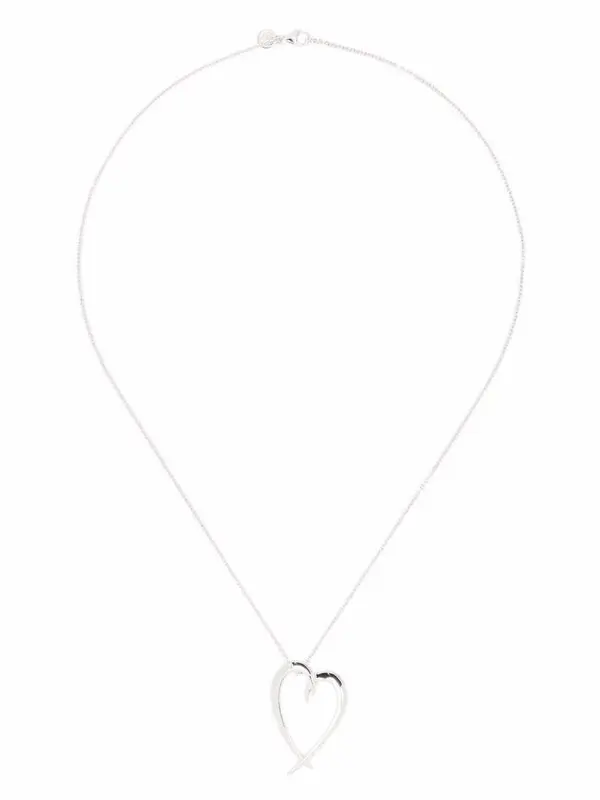 SHAUN LEANE Hooked Heart Pendant Necklace - Silver