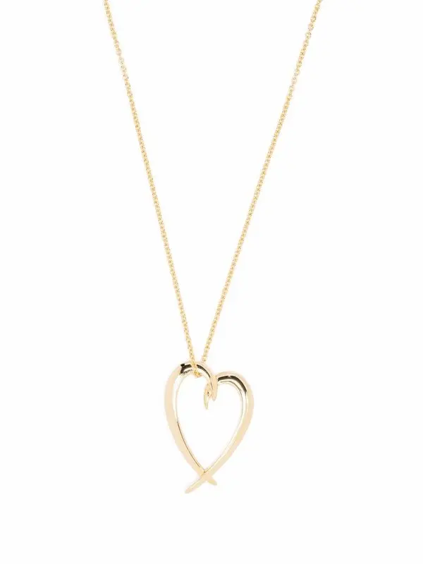 SHAUN LEANE Hook Heart Pendant Necklace - Gold