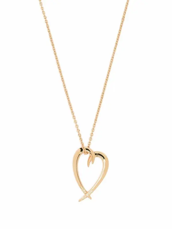 SHAUN LEANE Hook Heart Diamond Pendant Necklace - Gold