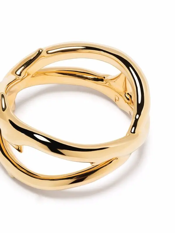 SHAUN LEANE Rose Thorn Wide Band Ring - Gold