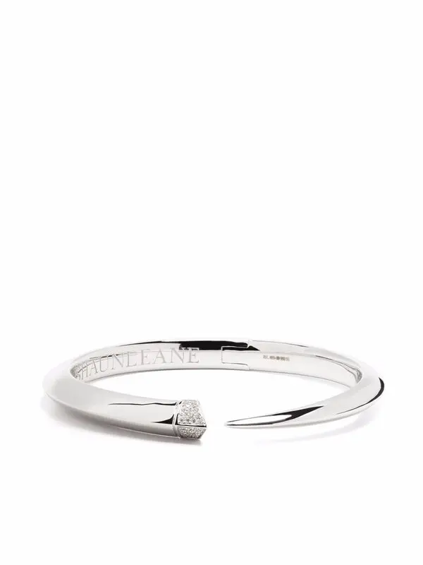 SHAUN LEANE Tusk Diamond Bangle - Silver