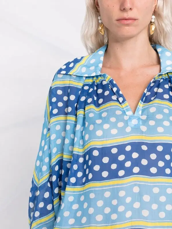 Marni Striped Polka Dot Print Dress