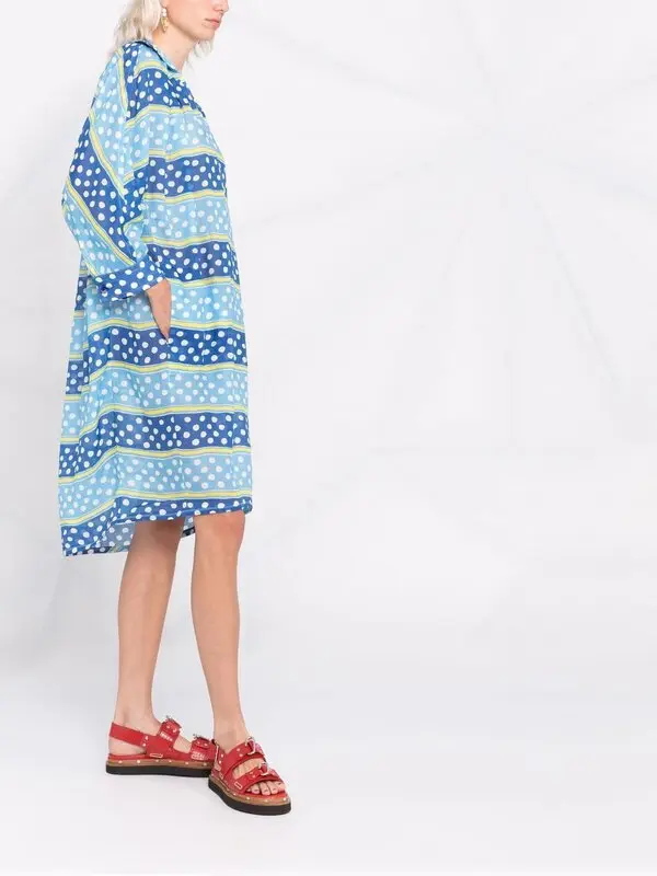 Marni Striped Polka Dot Print Dress