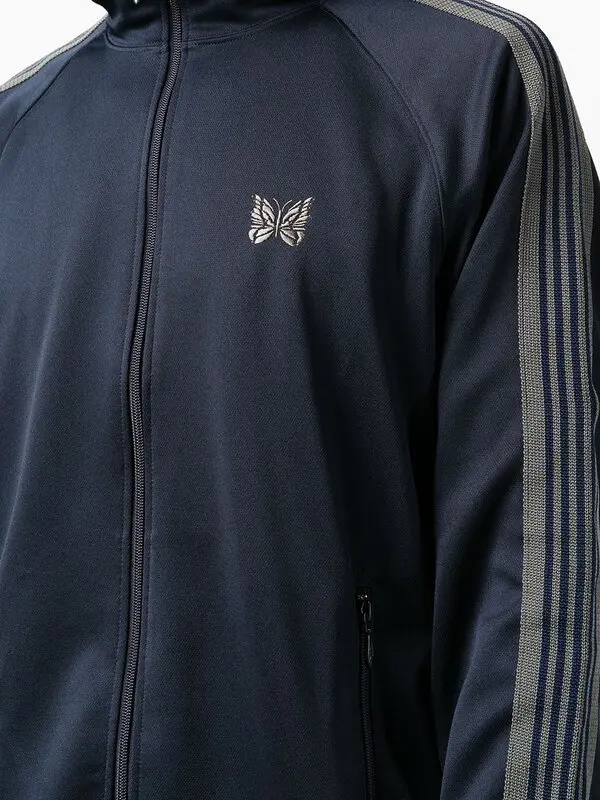 Needles Embroidered Butterfly Track Jacket In Blue - 30% Off