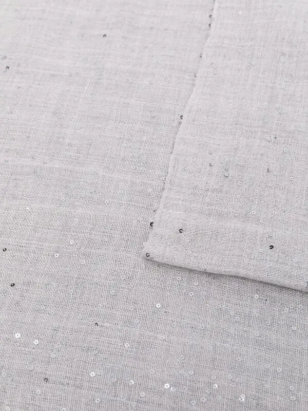Brunello Cucinelli Sequin-detail Fine Scarf - Grey
