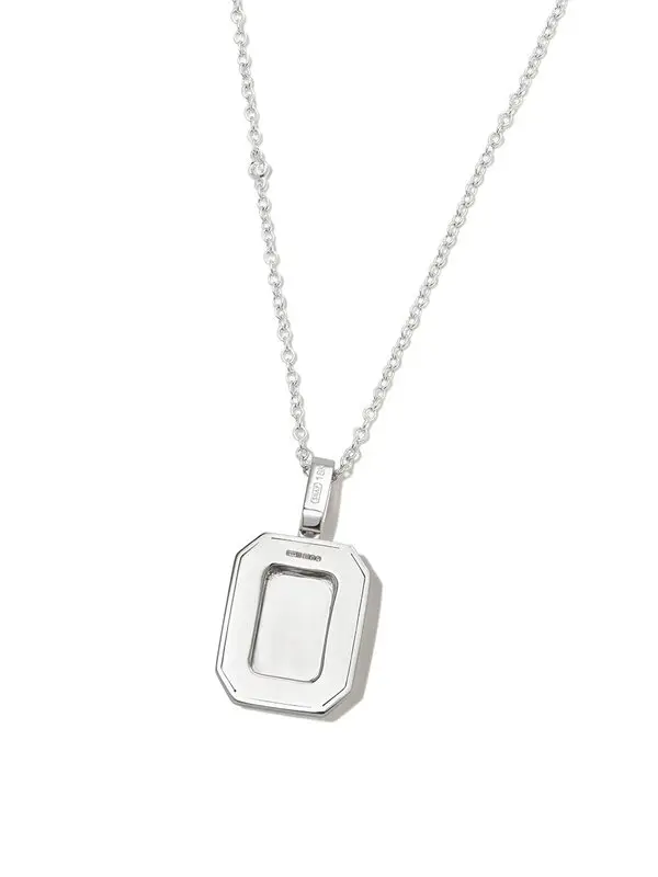 Shay 18k White Gold Diamond O-initial Necklace