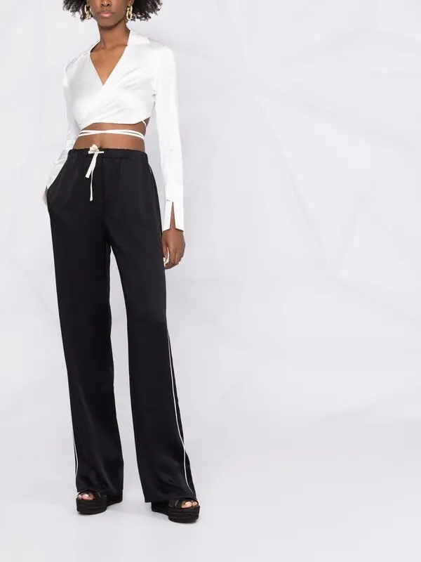 Patrizia Pepe Cropped Wraparound Shirt