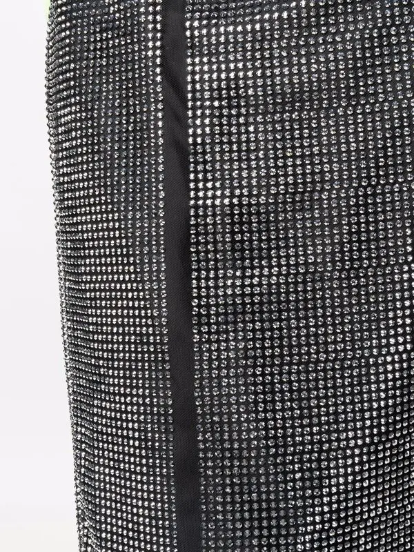 Prada Crystal-embellished Satin-trim Skirt