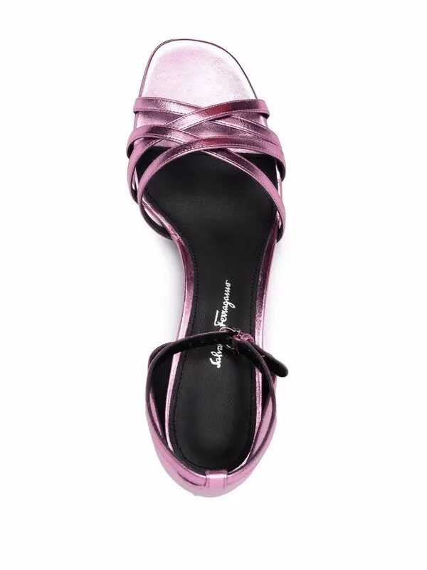 FERRAGAMO Mirrored-heel Sandals - Pink