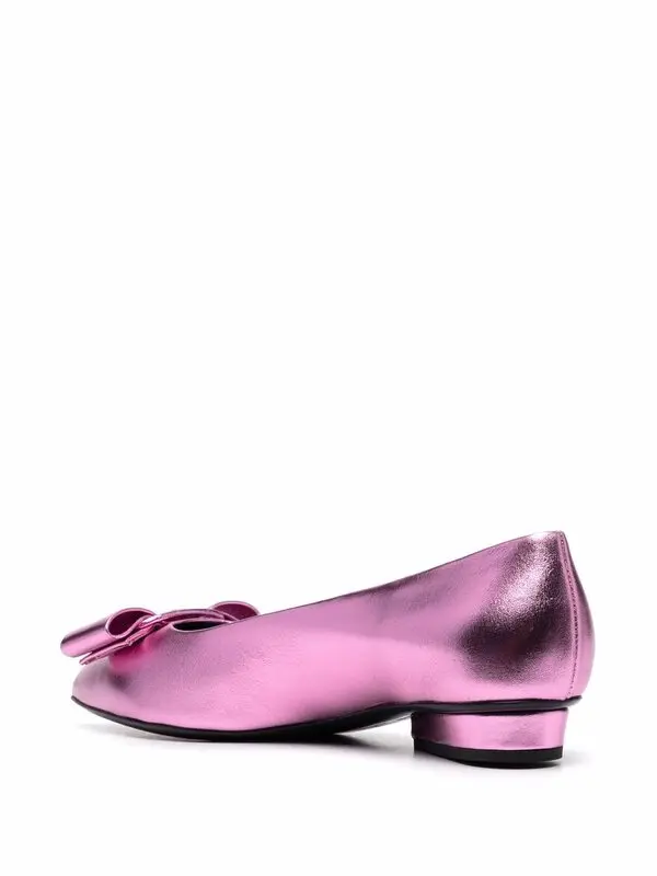 FERRAGAMO Viva Bow-detail Ballerina Shoes - Pink