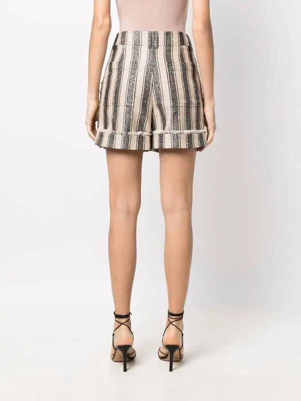 Balmain Striped Pique Shorts