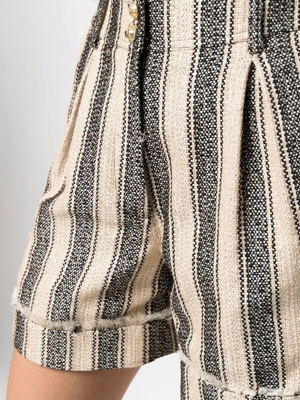 Balmain Striped Pique Shorts