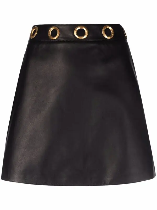 Etro Eyelet-detail Leather Mini Skirt