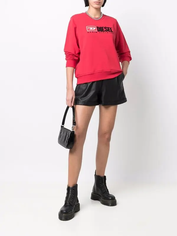 DIESEL® Embroidered Logo Crew Neck Sweatshirt