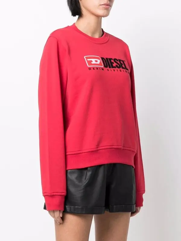 DIESEL® Embroidered Logo Crew Neck Sweatshirt