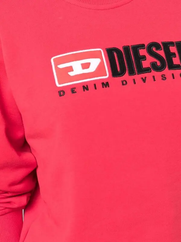 DIESEL® Embroidered Logo Crew Neck Sweatshirt