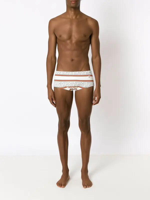 AMIR SLAMA Striped Swimming Trunks