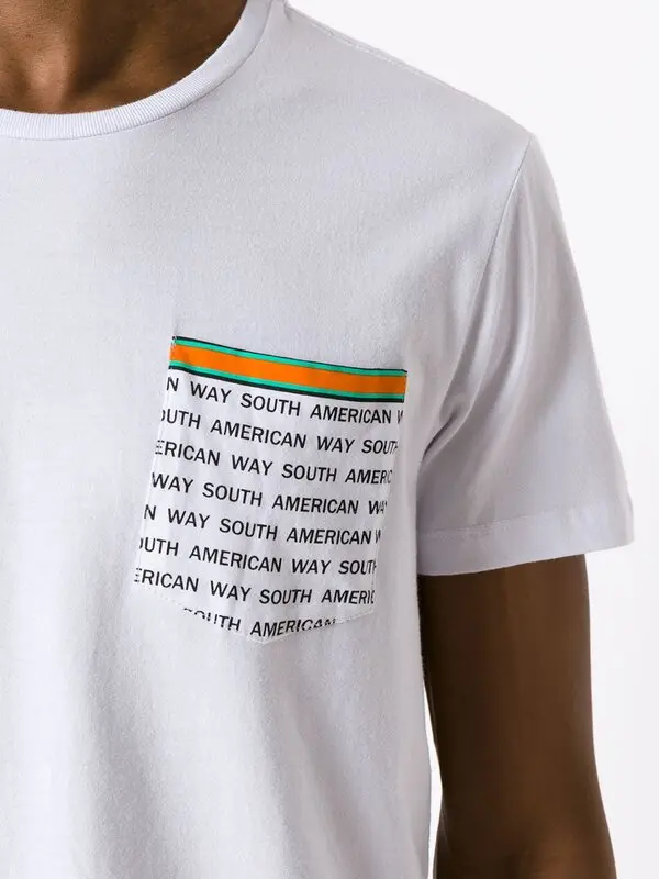 AMIR SLAMA Slogan-print Pocket T-shirt