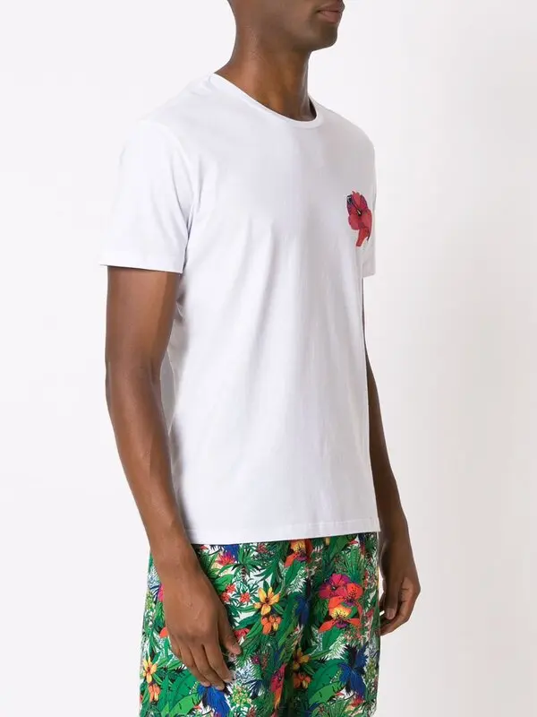 AMIR SLAMA Floral-print Crewneck T-shirt