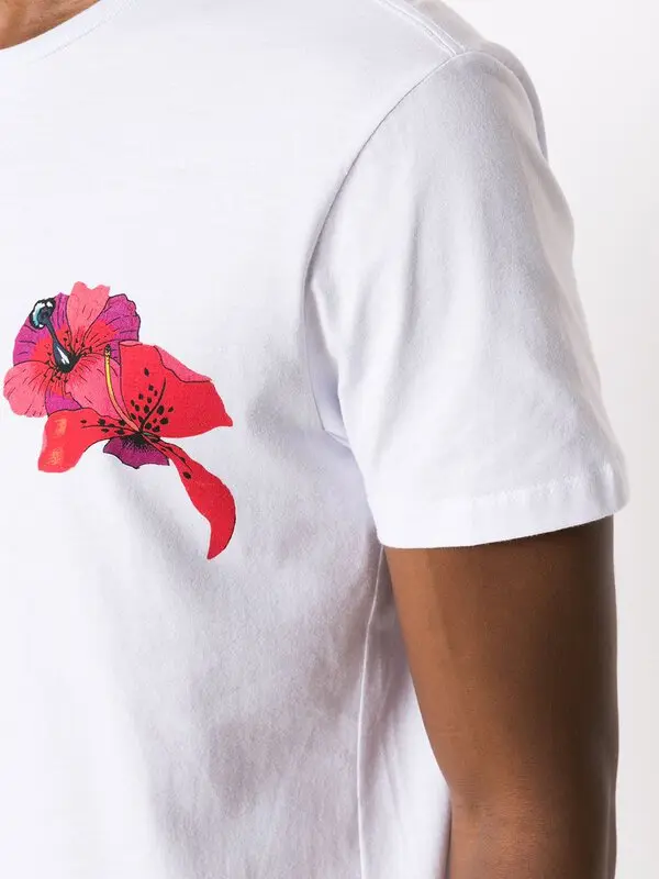 AMIR SLAMA Floral-print Crewneck T-shirt